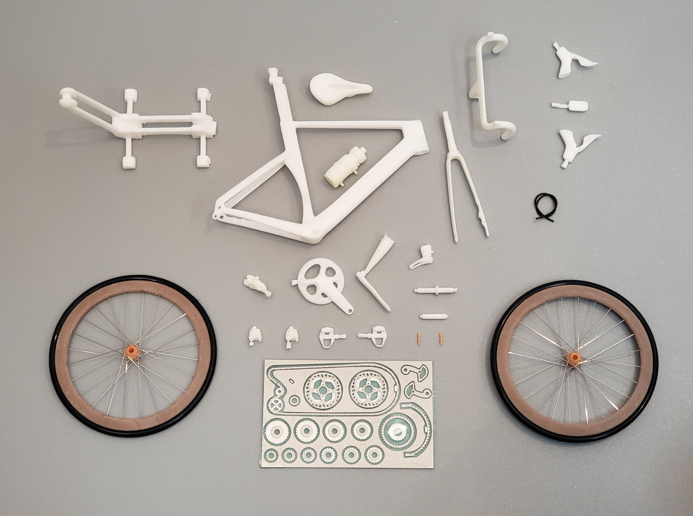 UNPAINTED/UNASSEMBLED White Mold - Hobbitbike 1/12 Road Bike Model Kit ...
